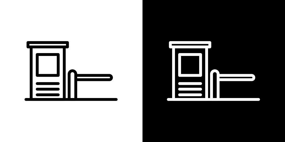 Road toll icon set on white background Royalty Free Vector