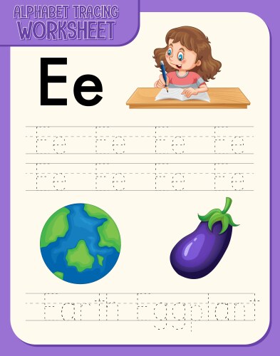 Letter a with apple cartoon Royalty Free Vector Image