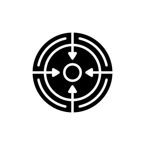 Bullseye pointer icon set sniper accuracy symbol Vector Image