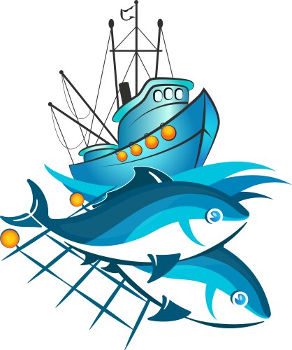 Cartoon pelican eating fish Royalty Free Vector Image