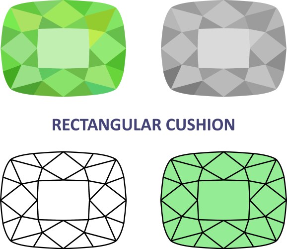 Jewels set gems and diamonds outline design Vector Image