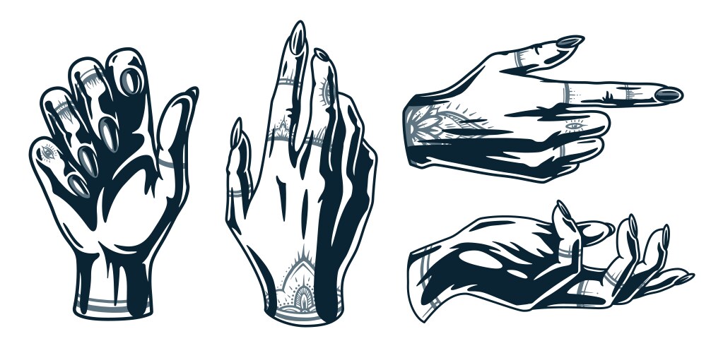 Female posters set Royalty Free Vector Image - VectorStock