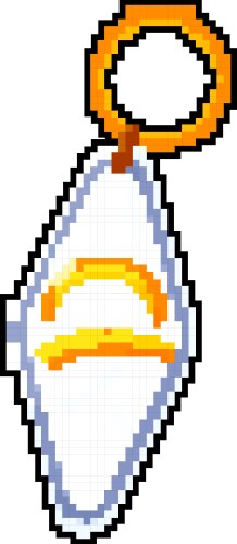 Silver piercing ring game pixel art Royalty Free Vector