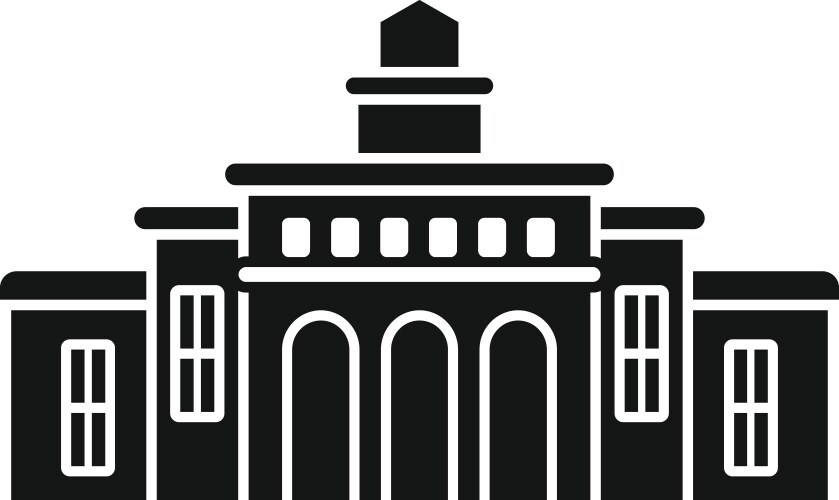 Big city hall building with columns facade symbol Vector Image