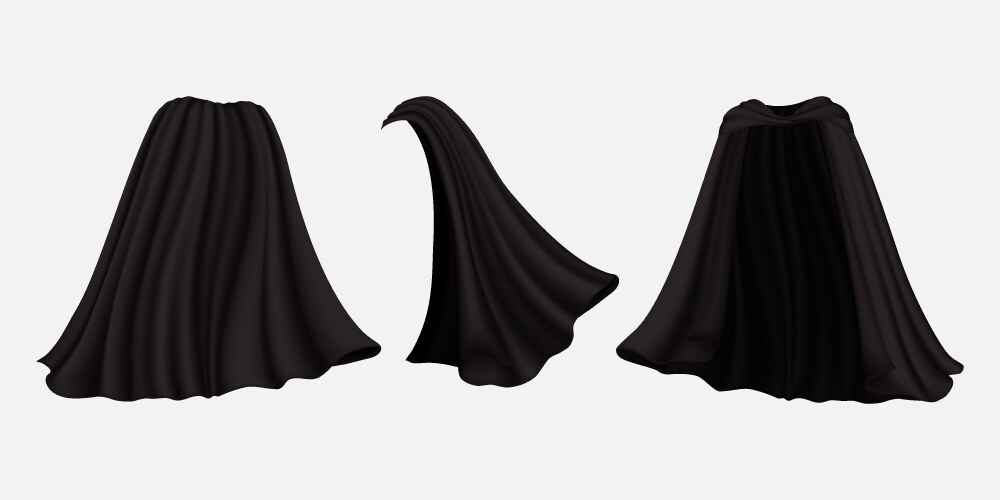 Cloaks party clothing and capes costume set Vector Image