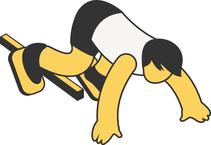 Isometric boxing exercise composition Royalty Free Vector