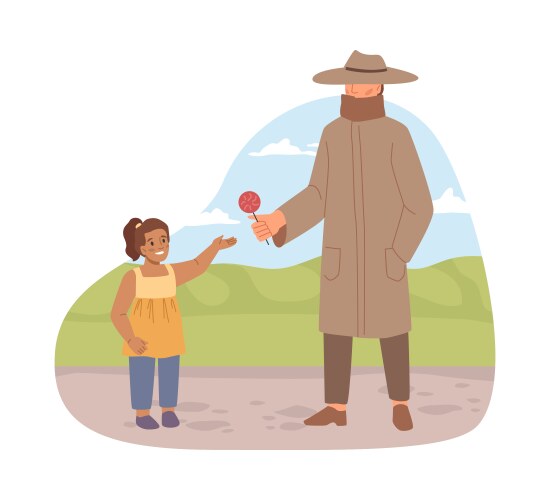 Suspicious stranger character in a black coat Vector Image