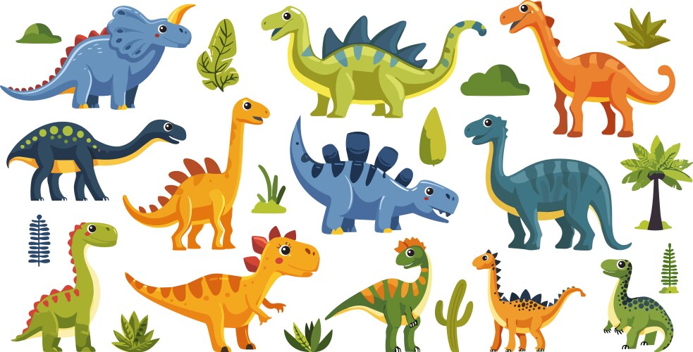Dinosaur Cartoon Vector Images (over 45,000)