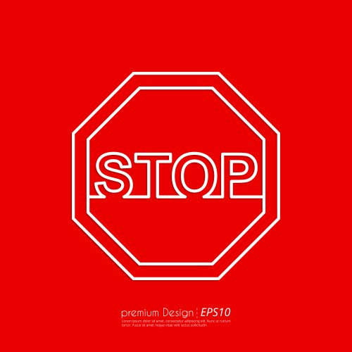 Black Stop Sign Vector Images (over 120,000)
