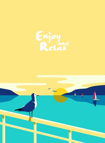 Enjoy sea life Royalty Free Vector Image - VectorStock