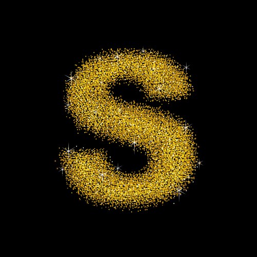 Slimy font type letter s Royalty Free Vector Image
