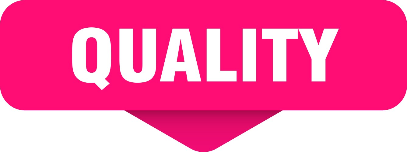 Quality sticker quality sign on transparent Vector Image