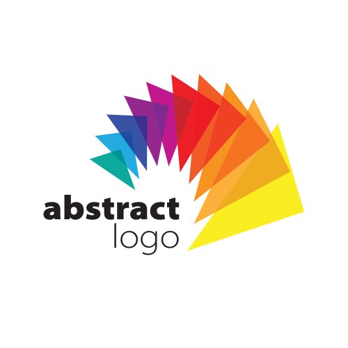 Logo design abstract geometric shapes background Vector Image