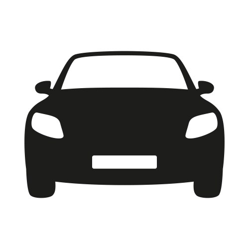 Bmw car front view silhouette high quality Vector Image