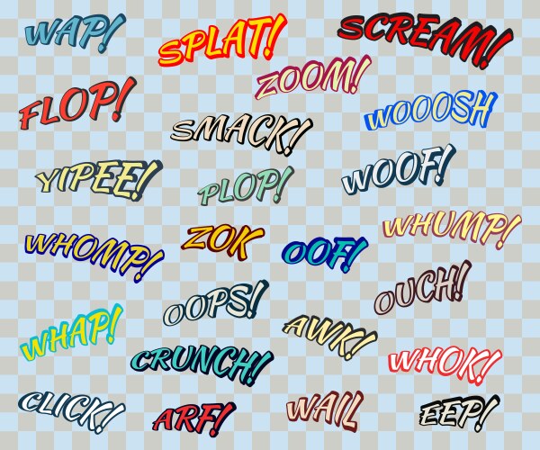 Comic Book Sound Effects Vector Images (over 2,800)