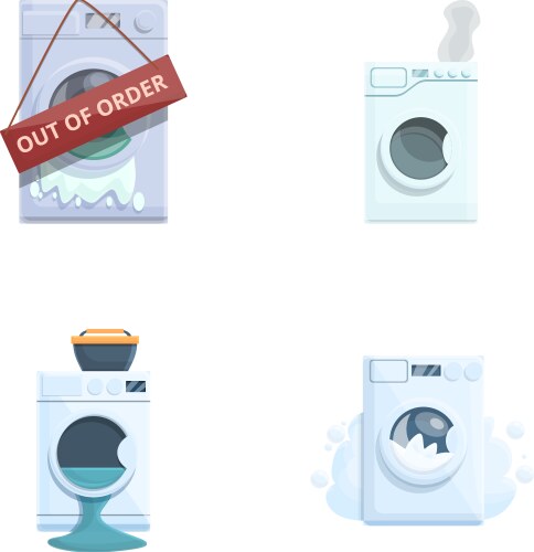 Broken kitchen appliances leaking kettle Vector Image