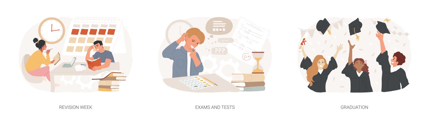 Creative writing assignment isolated cartoon Vector Image