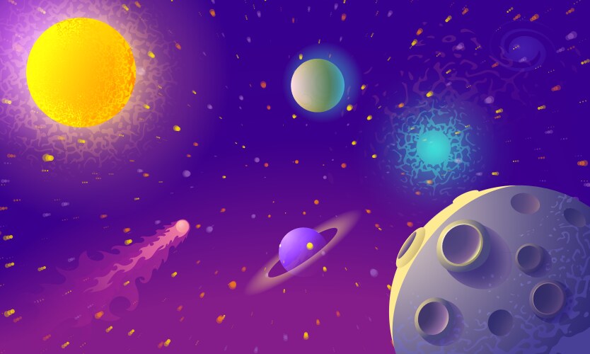 Outer Space Royalty Free Vector Image Vectorstock