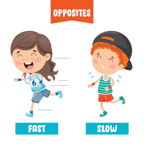 Fast and slow Royalty Free Vector Image - VectorStock