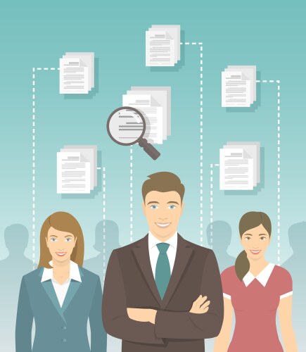 Human resources background Royalty Free Vector Image