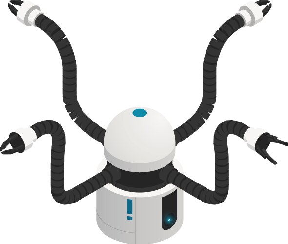 Octopus robot logo Royalty Free Vector Image - VectorStock