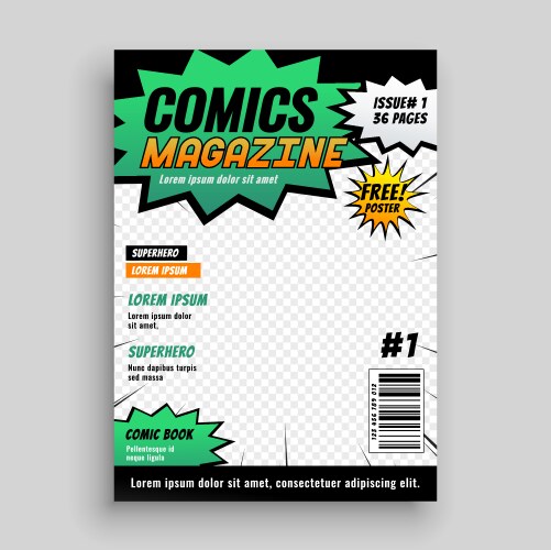 Editable Comic Book Cover Vector Images (over 280)