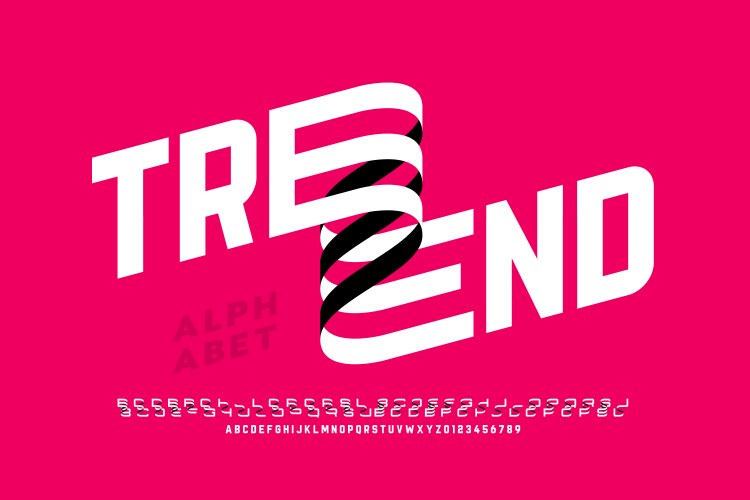 Colorful font design alphabet letters and numbers Vector Image