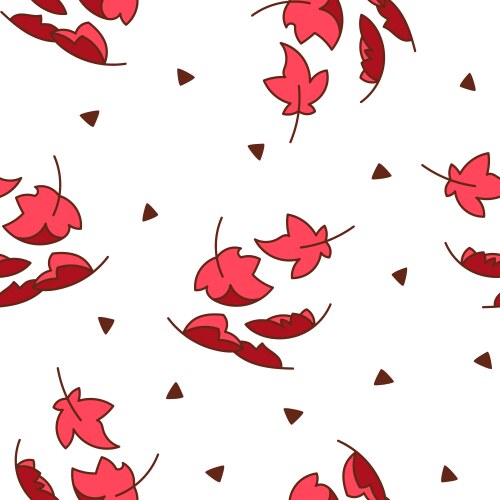 Autumn leaves fall seamless pattern Royalty Free Vector