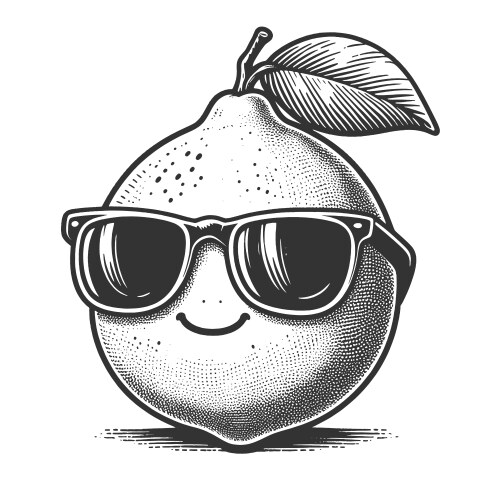 Lemon tree fruit engraving Royalty Free Vector Image