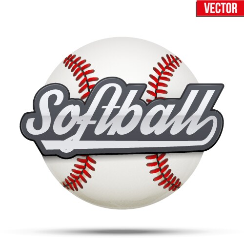 Softball circle symbol Royalty Free Vector Image