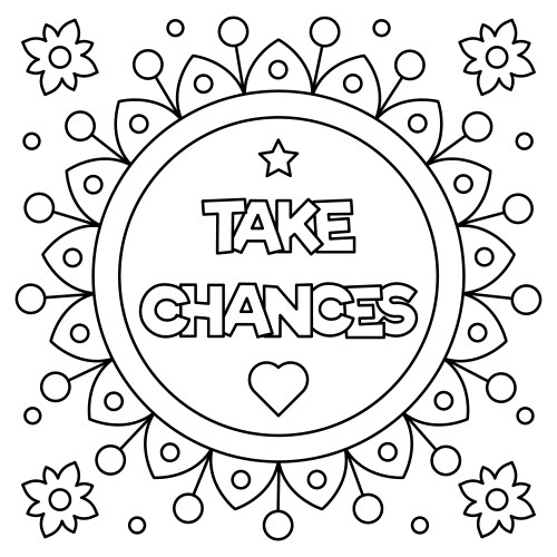 Be strong coloring page Royalty Free Vector Image