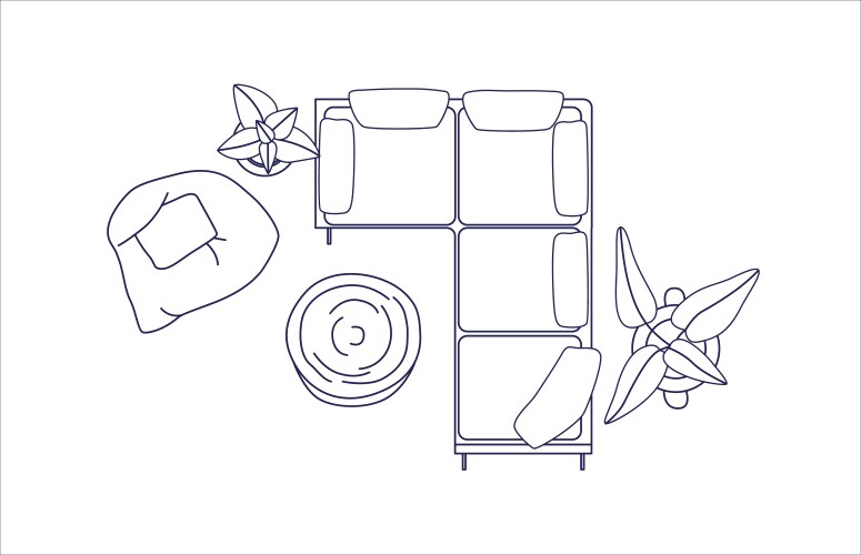 Couch Overhead Vector Images (81)