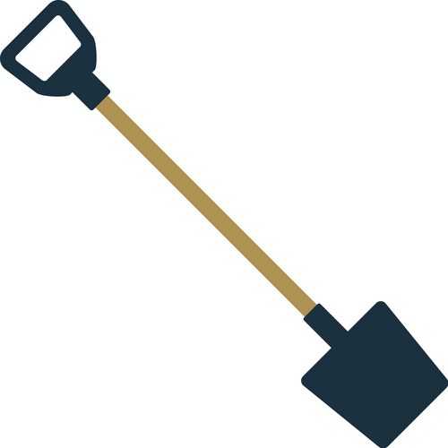 Shovel isolated Royalty Free Vector Image - VectorStock