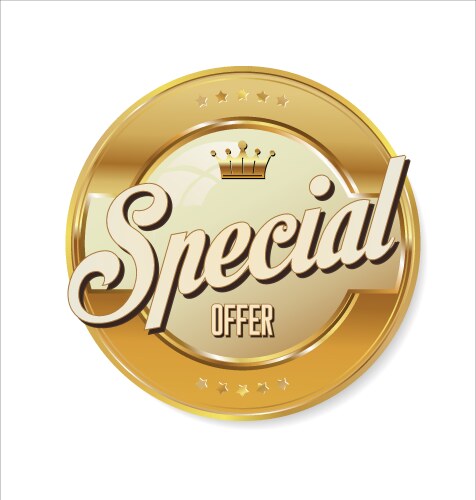 Classic gold label Royalty Free Vector Image - VectorStock