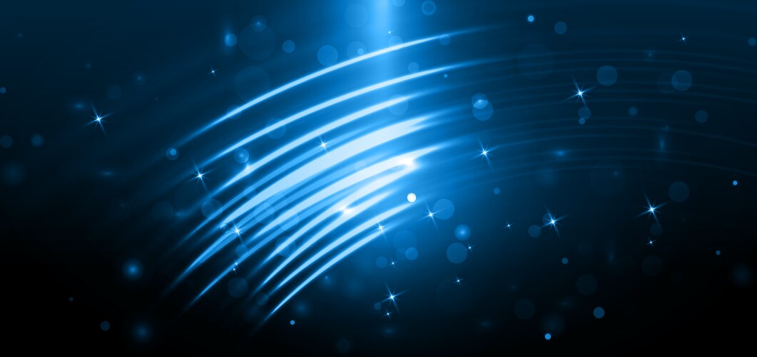 Abstract elegant blue glowing curve line Vector Image
