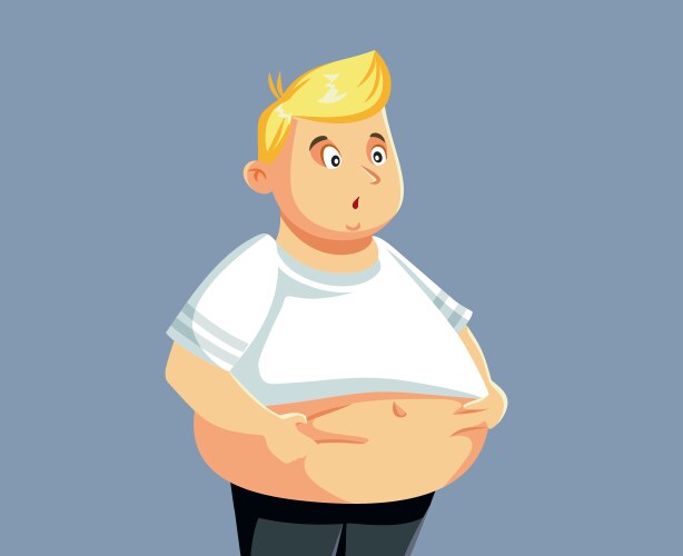 Cartoon fat man in a sports uniform Royalty Free Vector