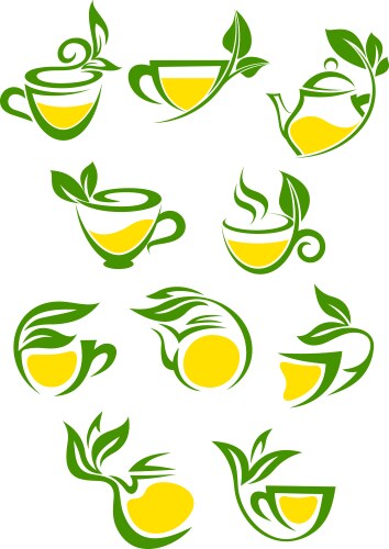 Green leaf logo designs Royalty Free Vector Image