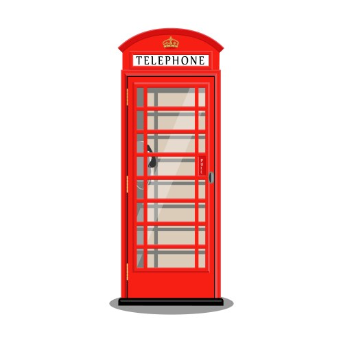 Poster phone booth Royalty Free Vector Image - VectorStock