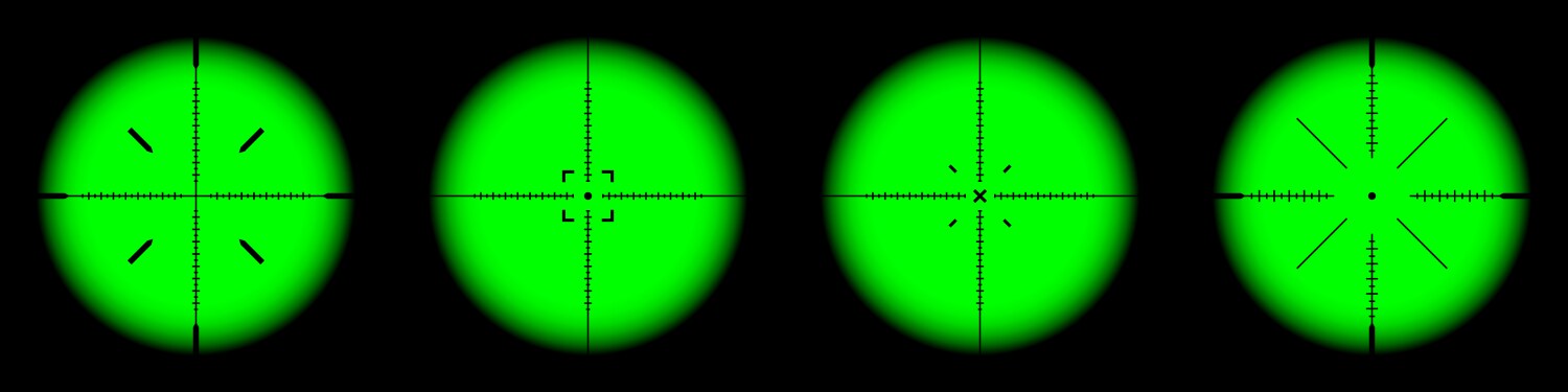 Set hunter knife compass sniper optical sight and Vector Image