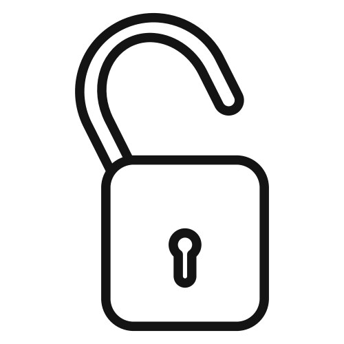 Security unlock icon perfect for access control Vector Image