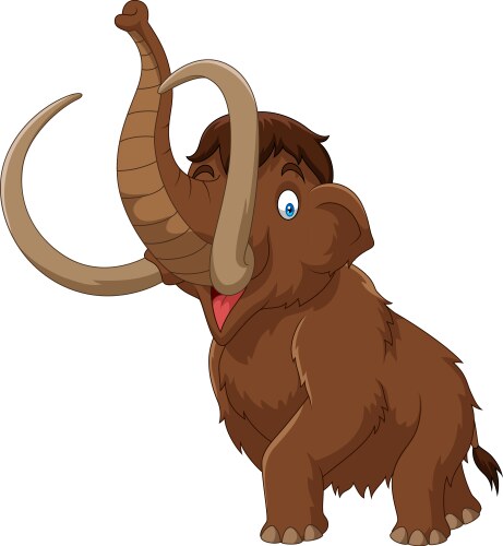 Cartoon mammoth Royalty Free Vector Image - VectorStock