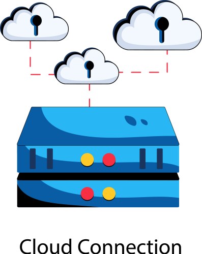 Cloud connection Royalty Free Vector Image - VectorStock