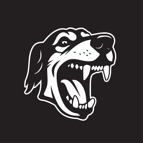 Awesome angry dog logo design Royalty Free Vector Image