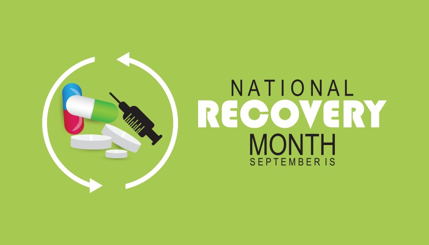 National recovery month Royalty Free Vector Image