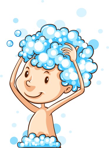 Kid having bath Royalty Free Vector Image - VectorStock