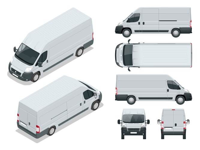 Minivan car van auto vehicle family minibus Vector Image