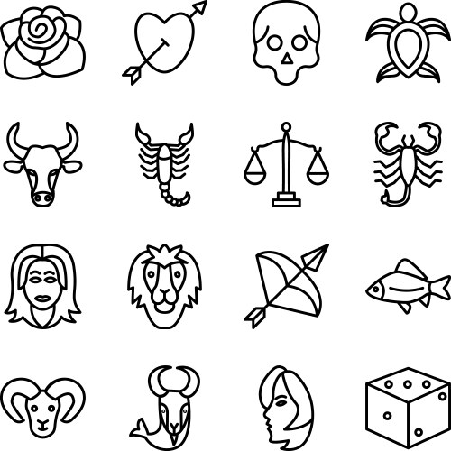 Tattoo ideas icons Royalty Free Vector Image - VectorStock