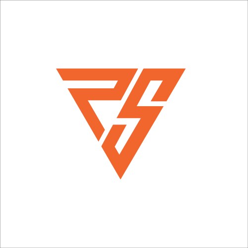 P s simple modern logo designs Royalty Free Vector Image