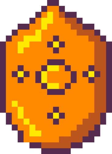 Pixelated sack with gold 8 bit game design reward Vector Image