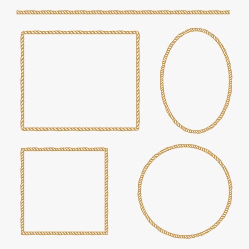 Oval Rope Border Rope Border Oval Stock Vector Illustration And